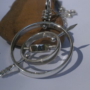 Sterling Silver Gyroscope Neclace, Moving Rings Pendant, Moving Parts ...