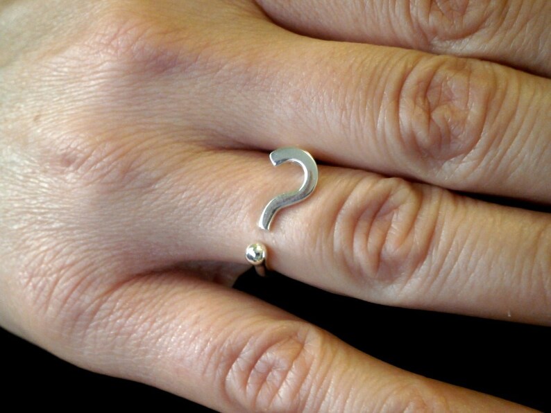 Silver Question Mark Ring Exclamation Mark Ring Adjustable - Etsy