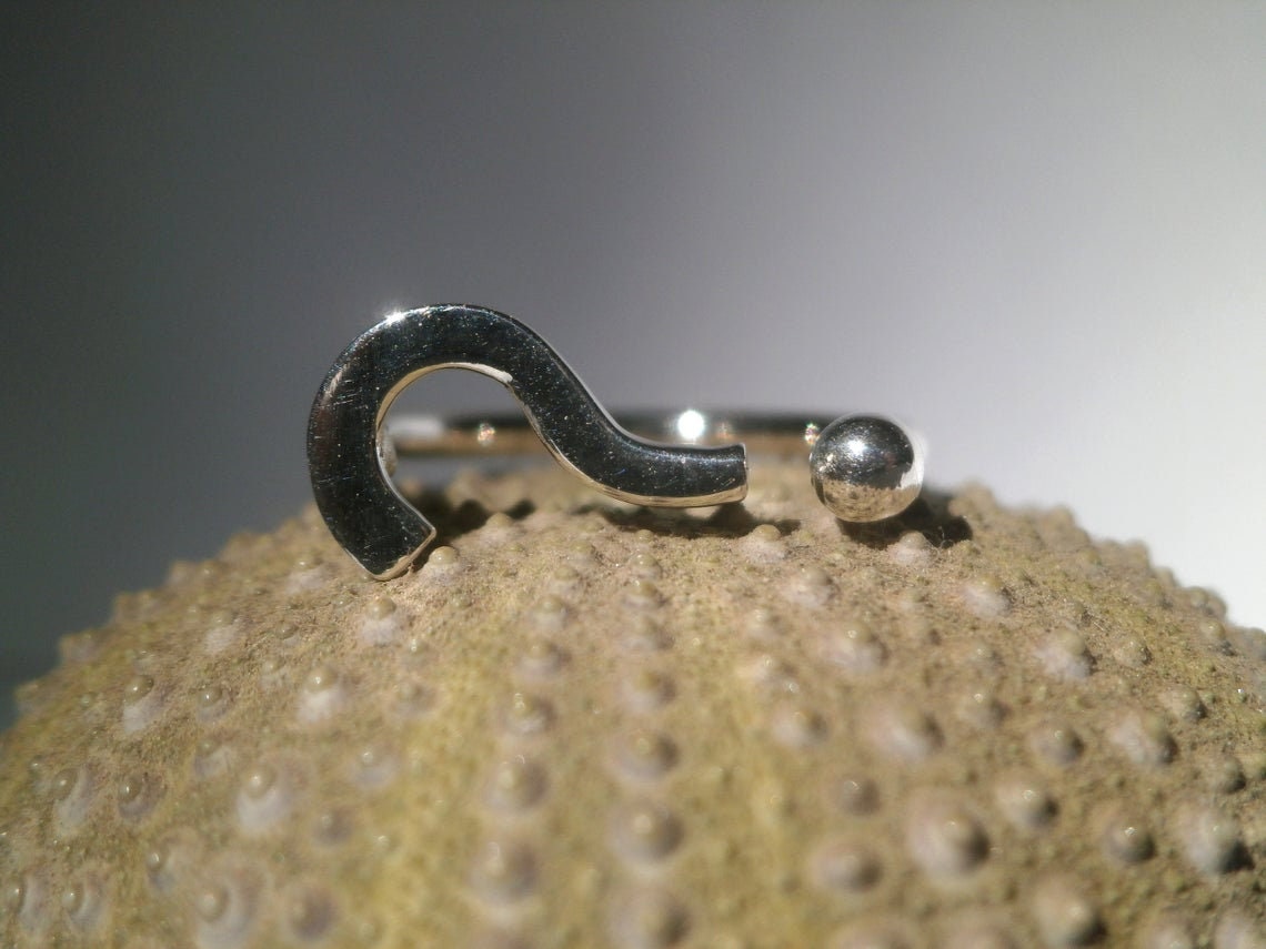 Silver Question Mark Ring Exclamation Mark Ring Adjustable - Etsy