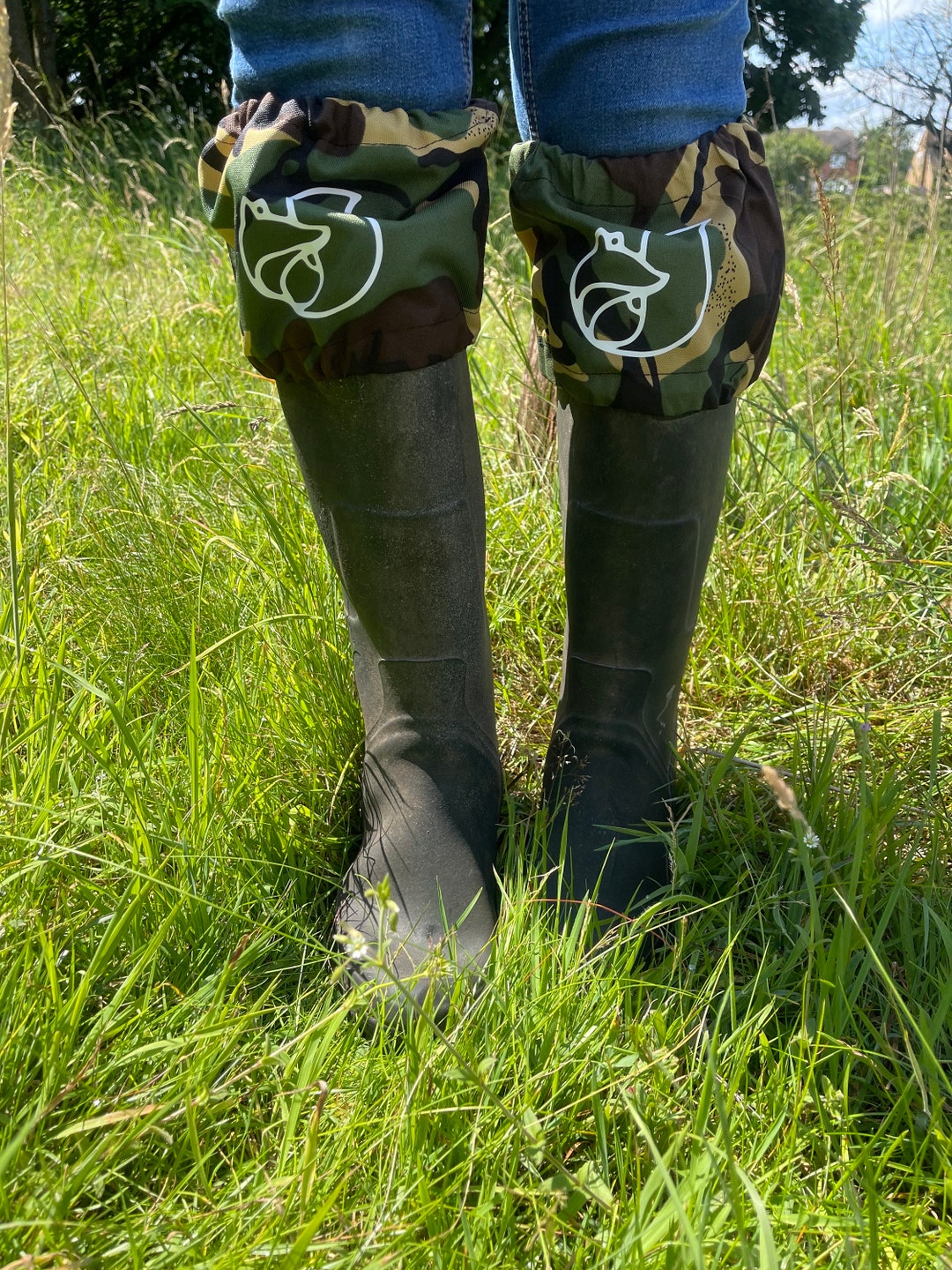 Camouflage Welly Boot Toppers Ideal Equestrian Gardening Fishing - Etsy