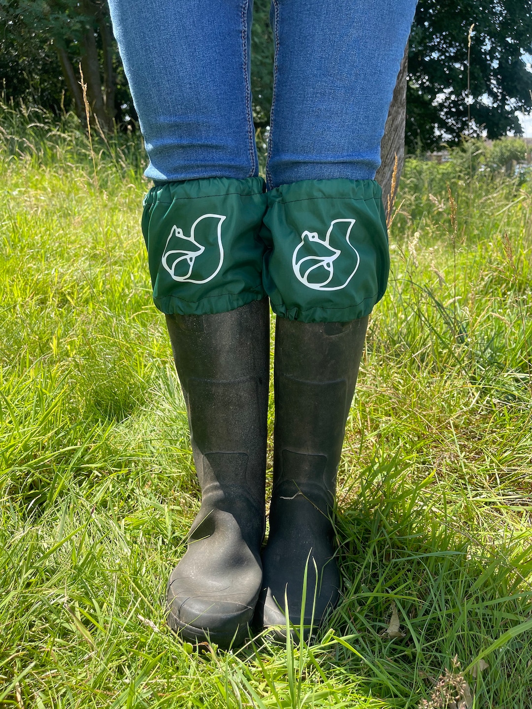 GREEN Welly Boot Toppers Ideal Equestrian Gardening Fishing - Etsy
