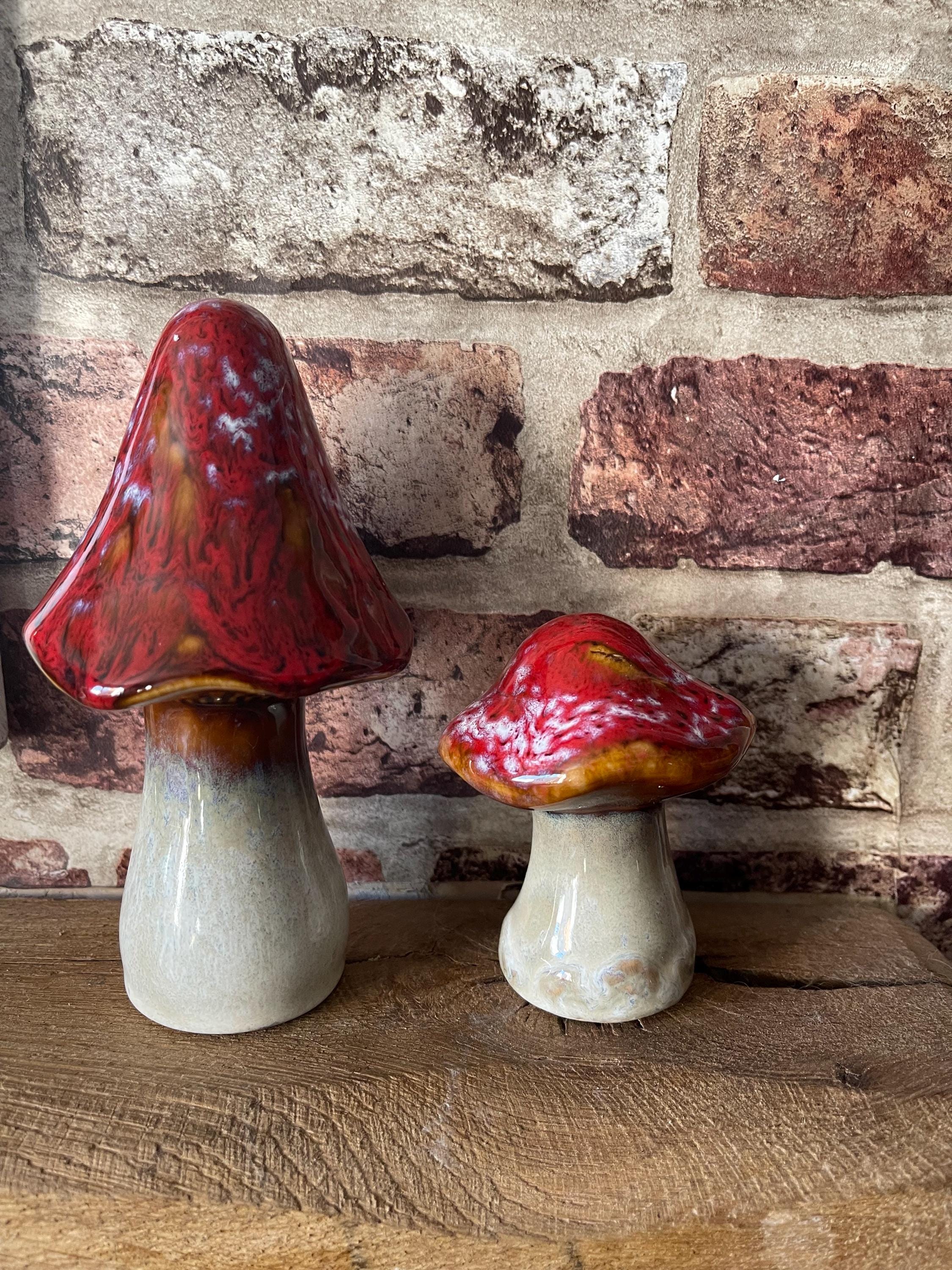 Ceramic Glazed Toadstools Ideal Indoor or Out Decoration - Etsy