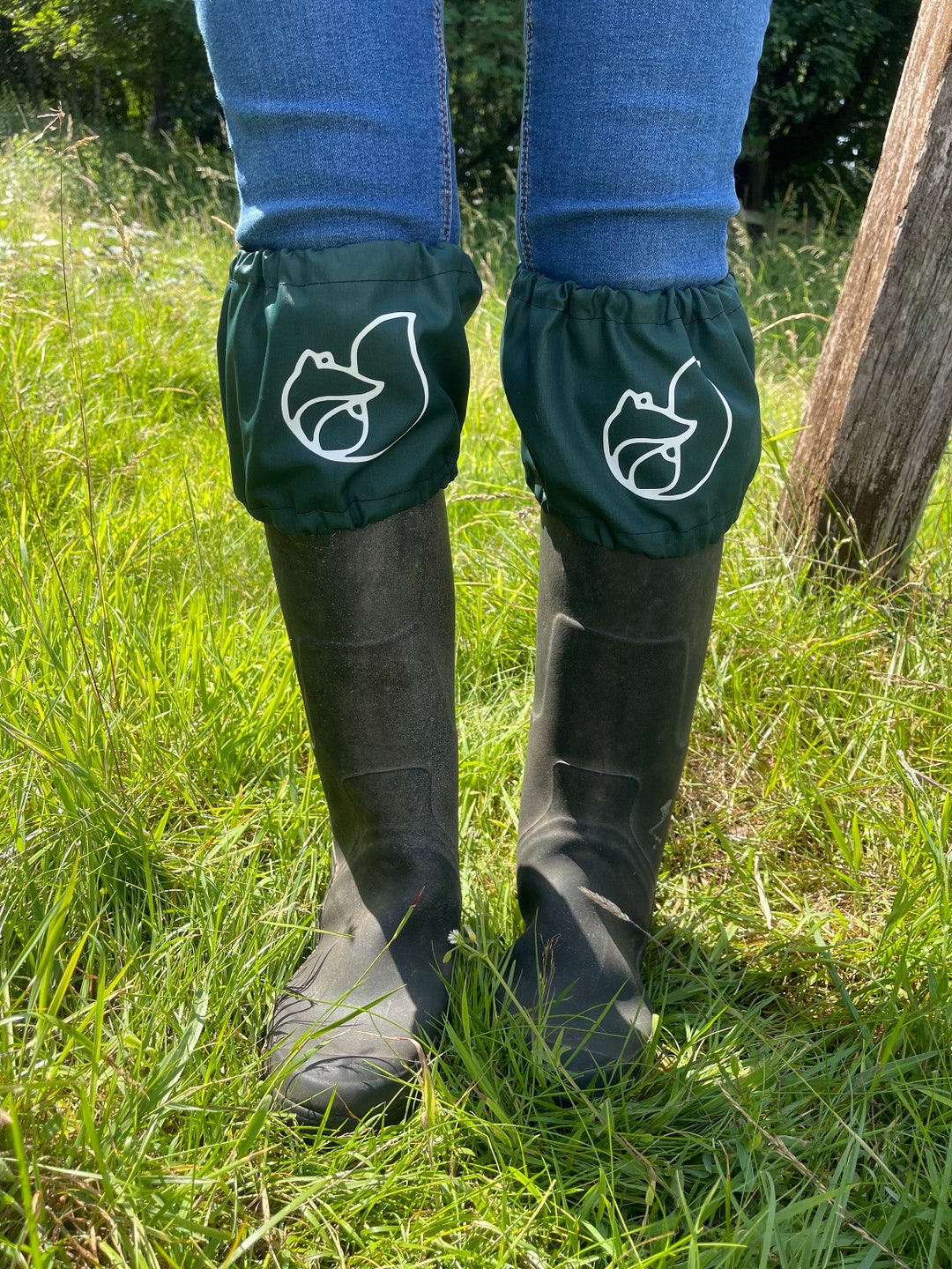 BOTTLE GREEN Welly Boot Toppers Ideal Equestrian Gardening Fishing - Etsy