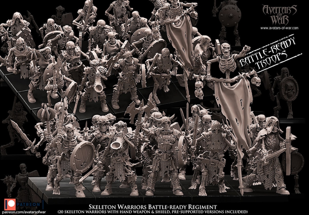 Skeleton Warriors Regiment Battle Ready - Etsy