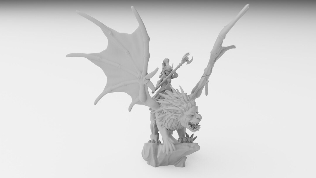 Dark Elf Noble on Manticore - Etsy Canada