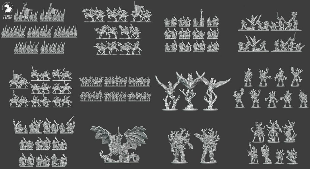 10mm Wood Elf Army Unit Selection 2 - Etsy