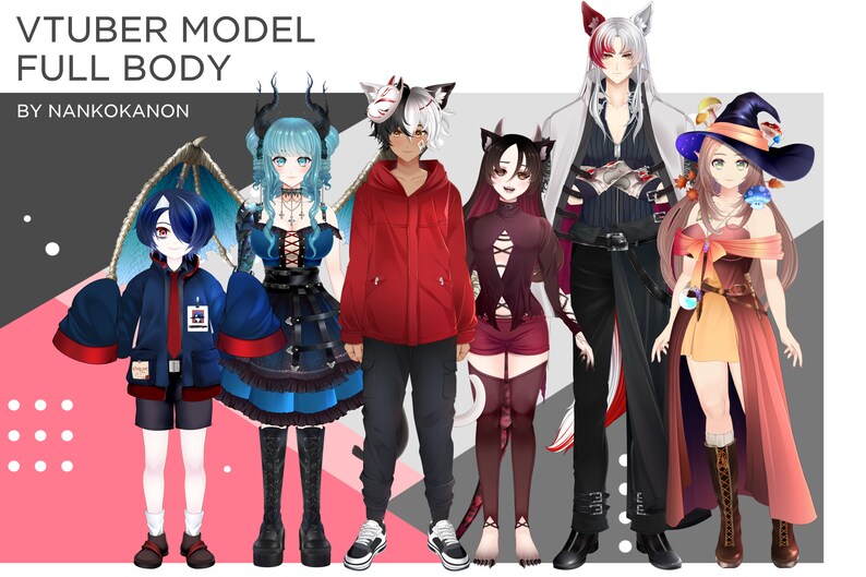 Custom Vtuber Model Art Live2d Rigging Detailed and High - Etsy