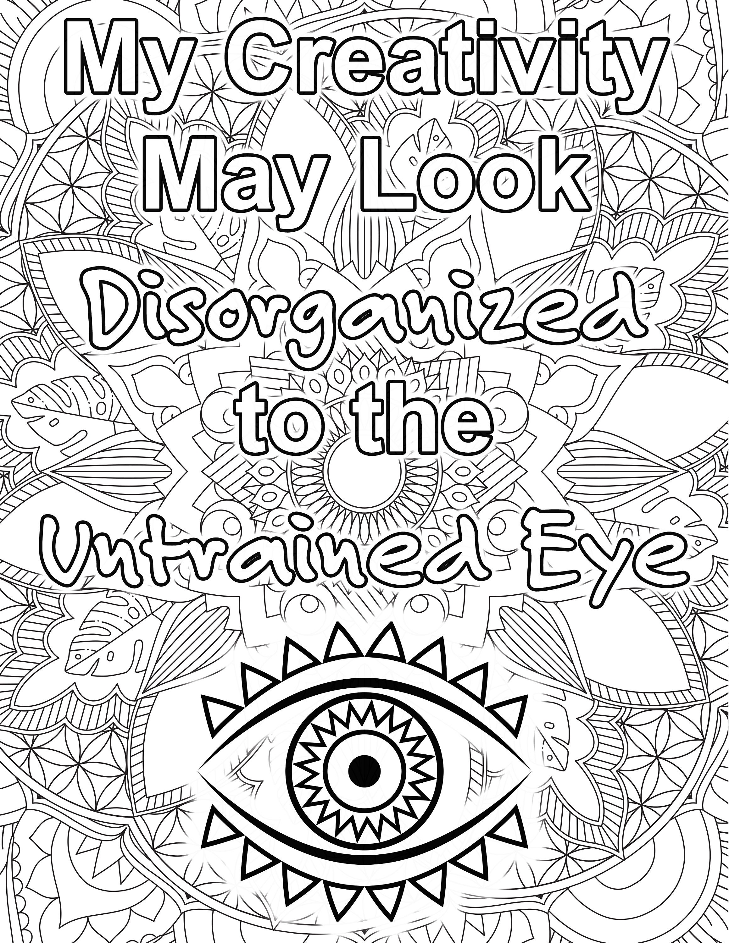 Creativity Coloring Pages 2 Coloring Pages Digital Download Creative ...