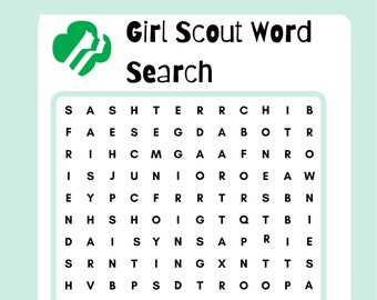 Girl Scout Word Search Game, Word Search, Scout Word Search, Girl Scout ...
