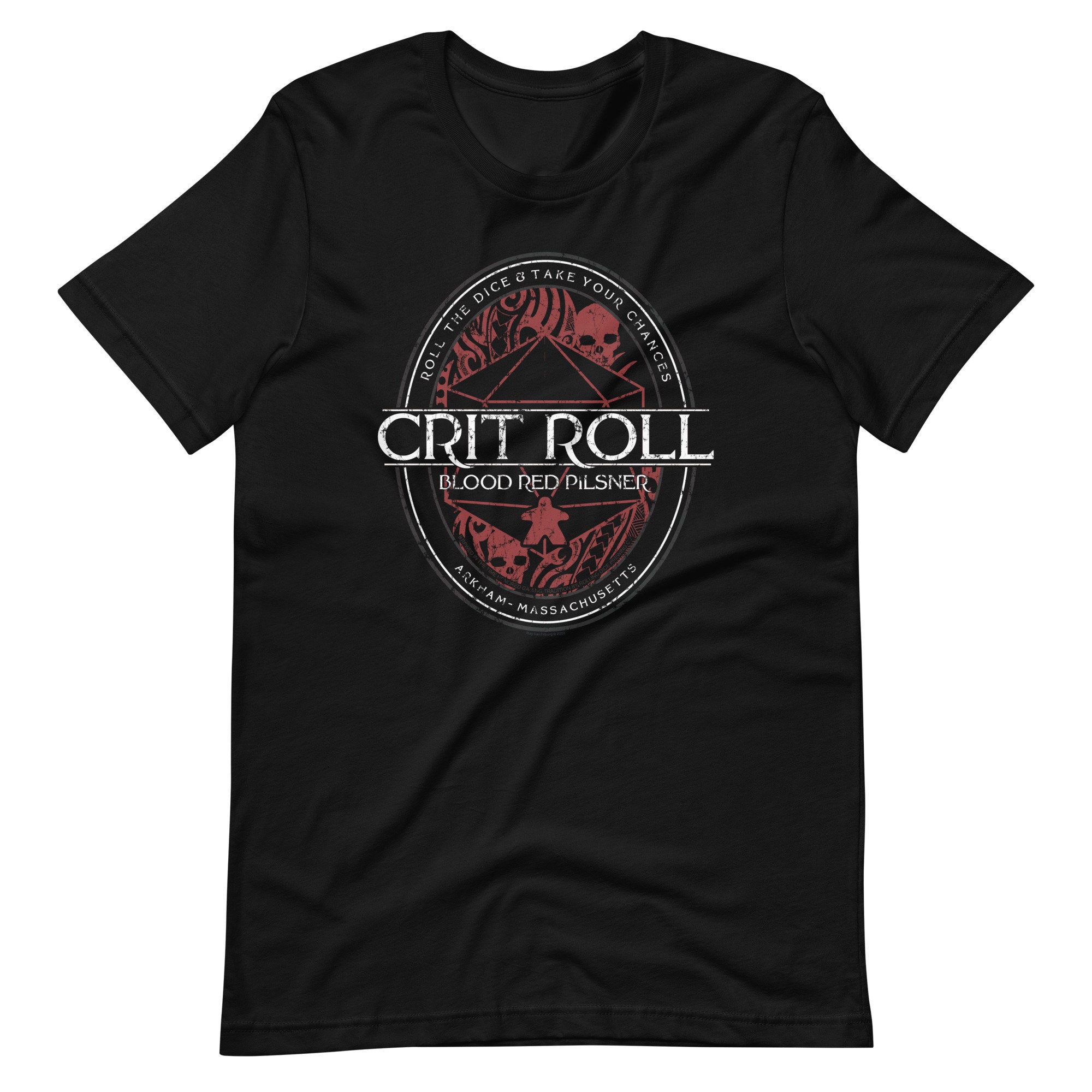 Crit Roll Blood Red Pilsner Label Unisex T-shirt - Etsy