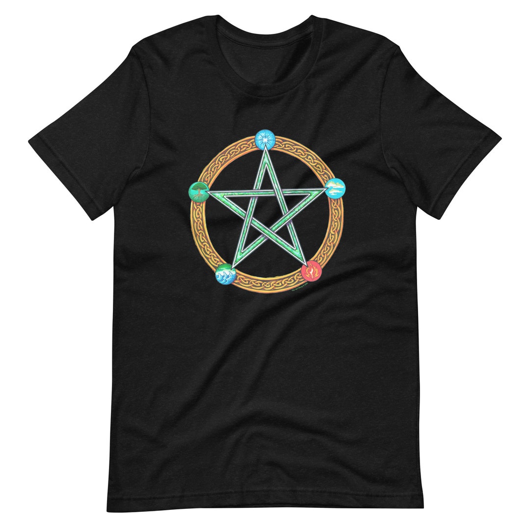 Celtic Pentagram, Earth, Fire, Water, Air, Spirit, Unisex T-shirt - Etsy