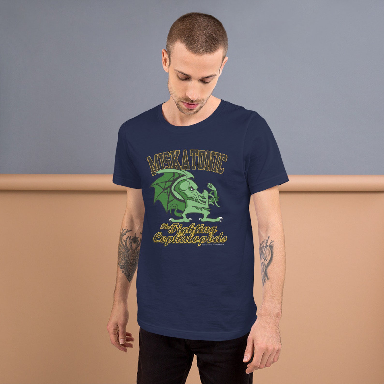 Fighting Cephalopods - Miskatonic University Unisex T-shirt - Etsy