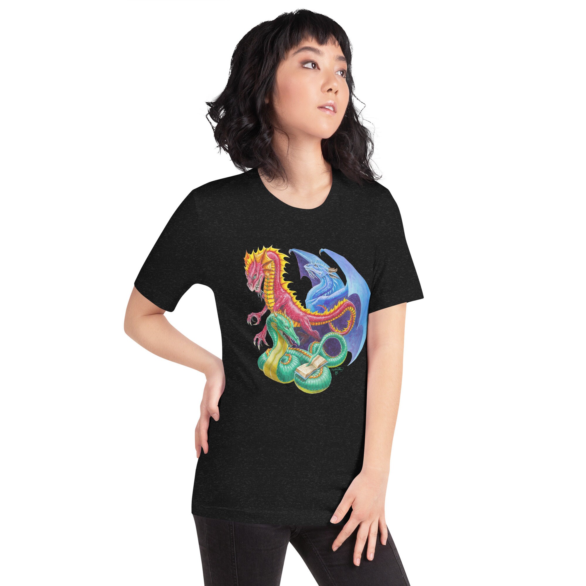 Dragon, Drake, Wyrm, Three Types of Mystical Creatures. Unisex T-shirt ...