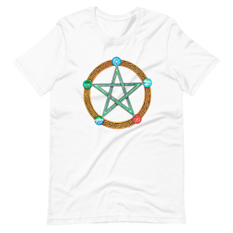Celtic Pentagram Earth Fire Water Air Spirit Unisex - Etsy