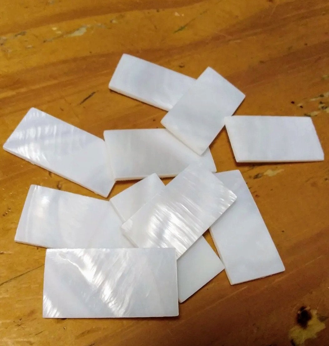 6 Pcs White Mother of Pearl Inlay Blanks - Etsy