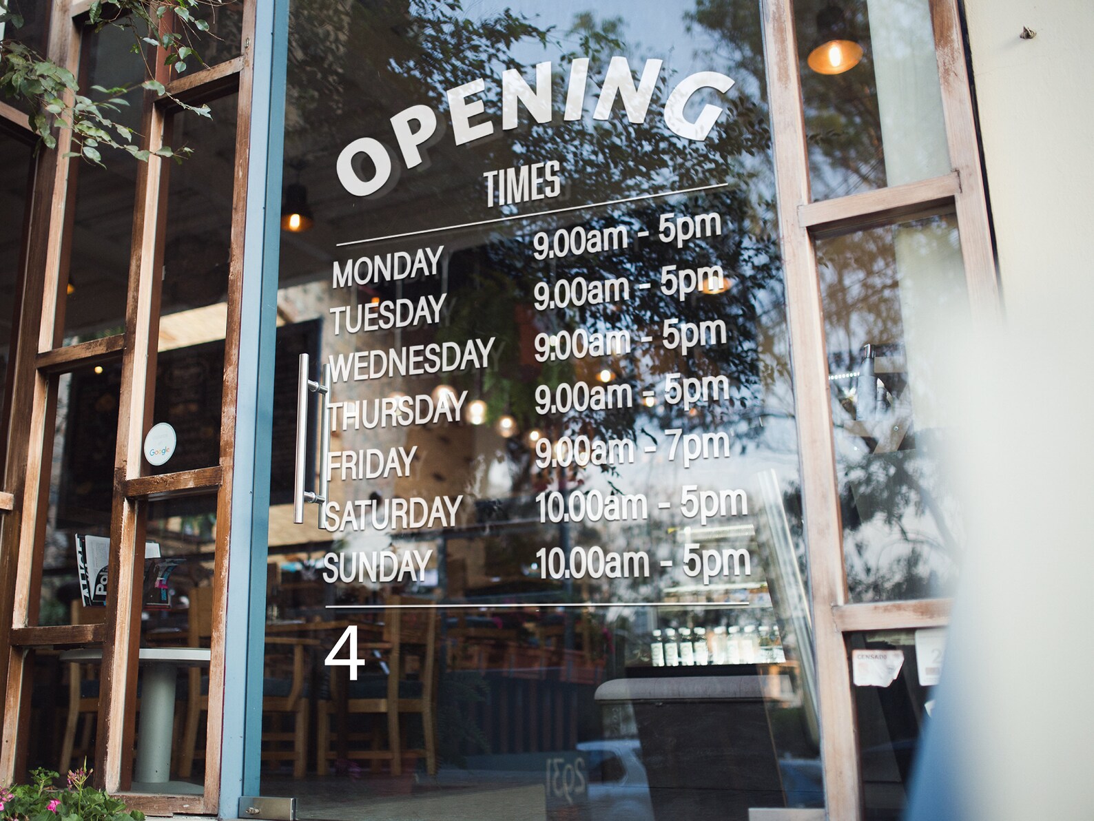 Custom Business Opening Hours Vinyl - Etsy
