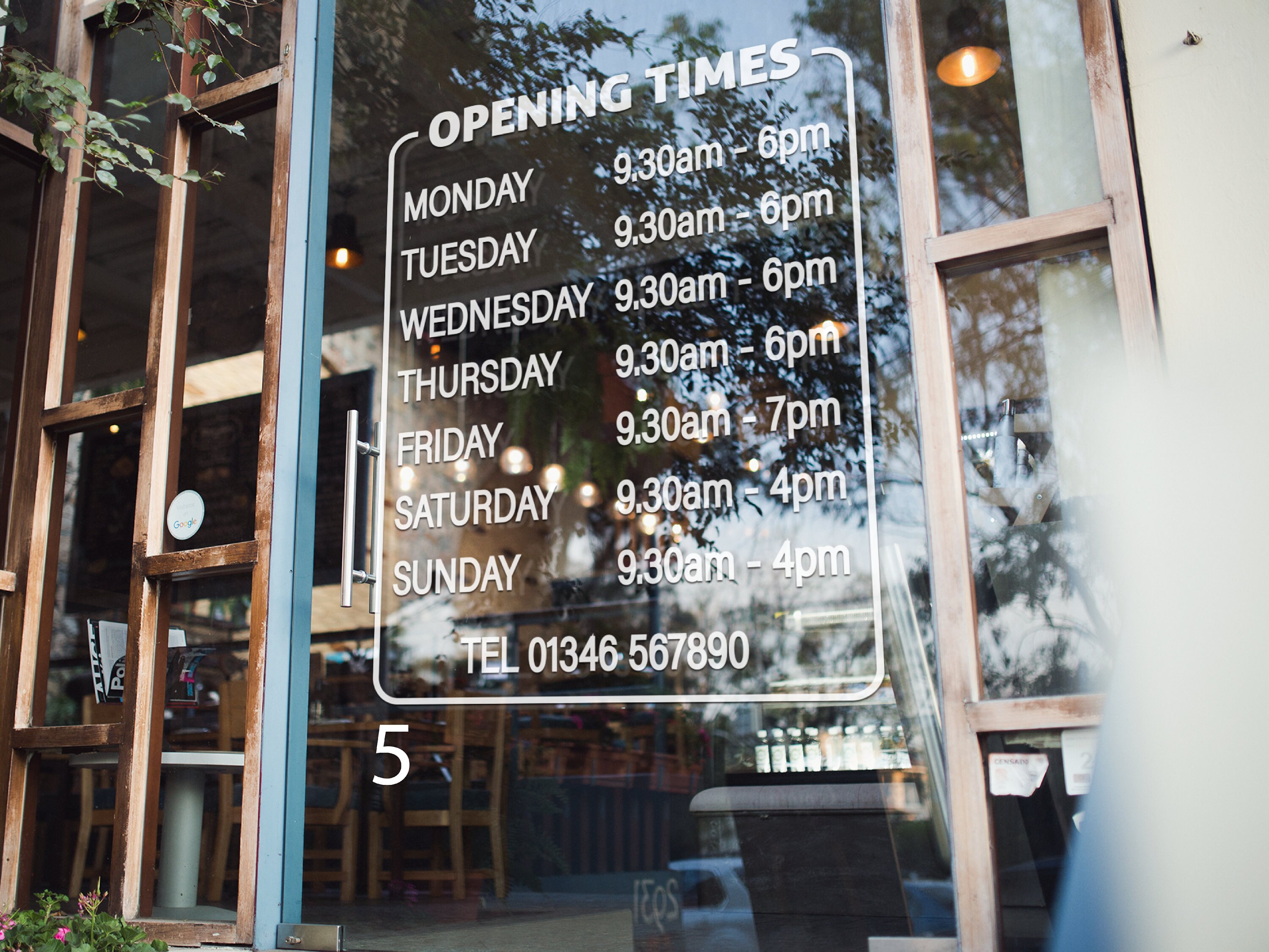 Custom Business Opening Hours Vinyl - Etsy
