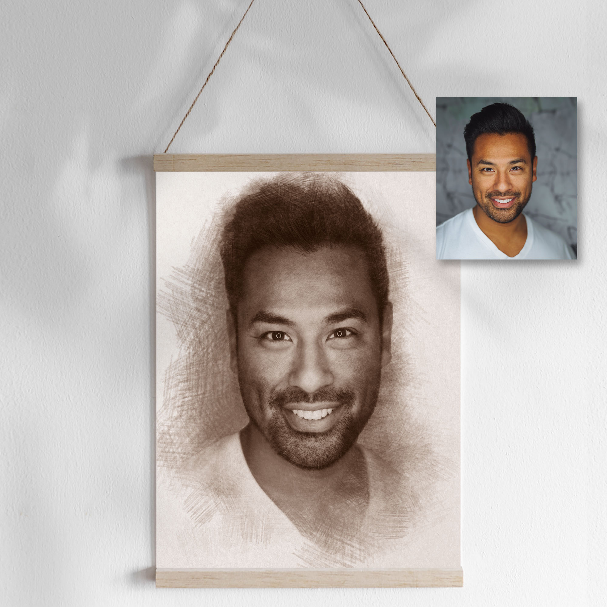 Pencil Drawing Portrait From Photo Digital Sketch From Photo - Etsy