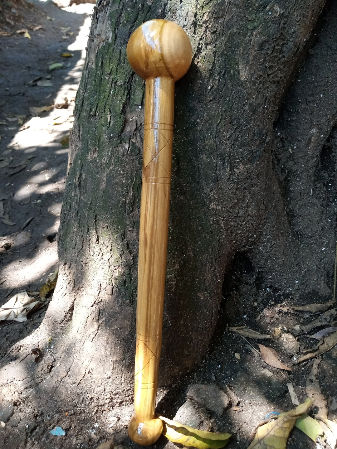 Maasai Traditional Teak Talking Stick Original Handcarved U Pik Wood 17 ...