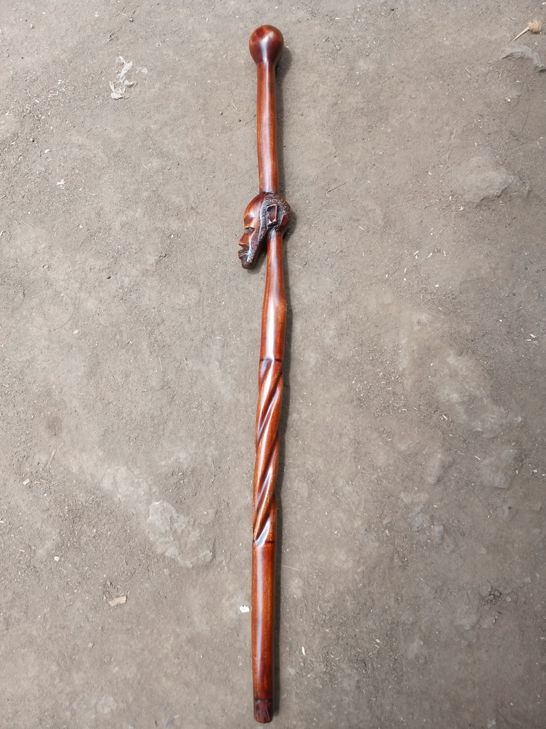 Maasai Traditional Elder's Talking Stick Original Handcarved U Pik Wood ...