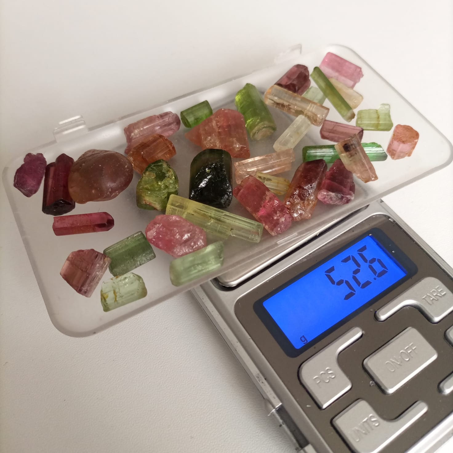 52.6gram Gem & Semi-gem Tourmaline Mix Parcel Natural Gemstone Rough ...