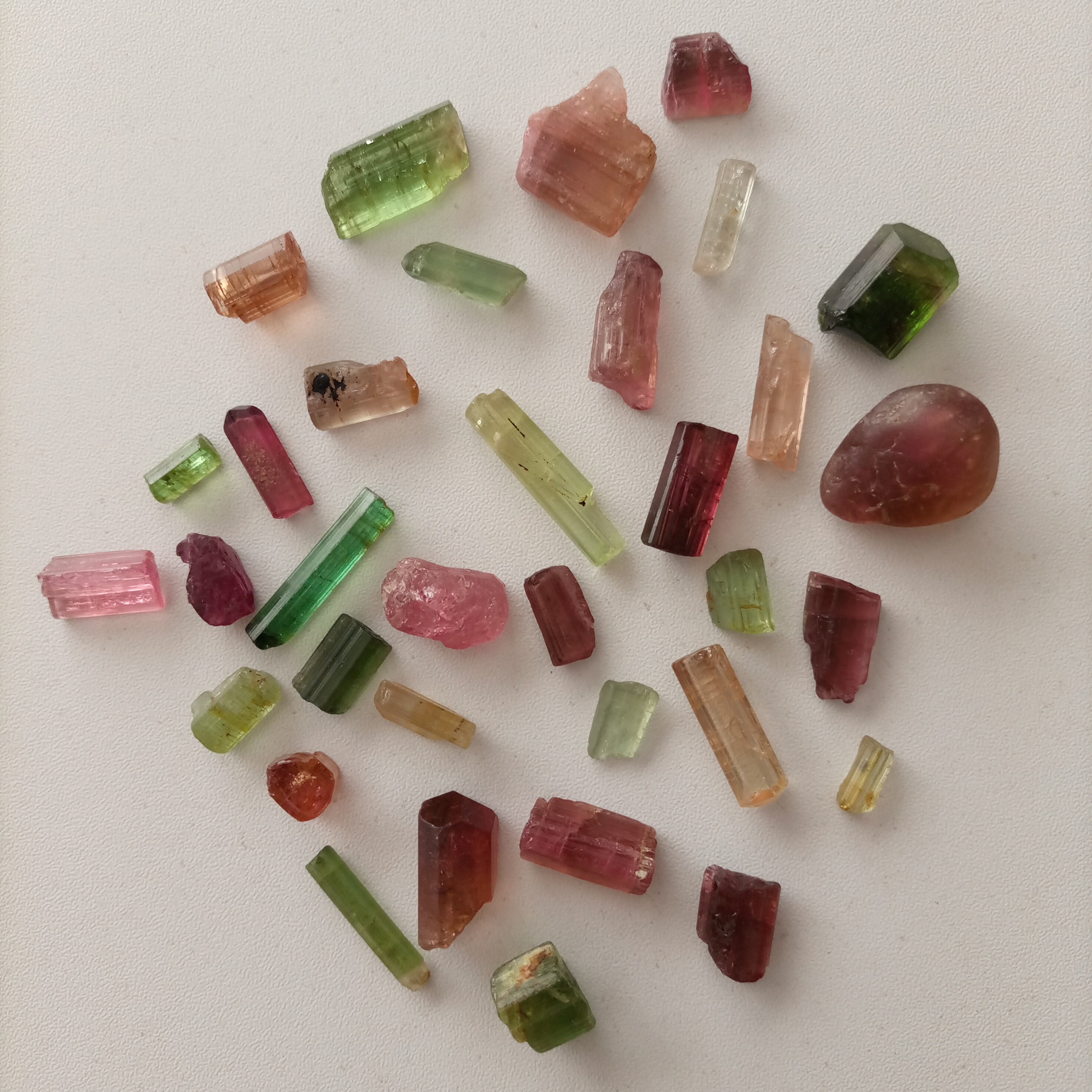 52.6gram Gem & Semi-gem Tourmaline Mix Parcel Natural Gemstone Rough ...
