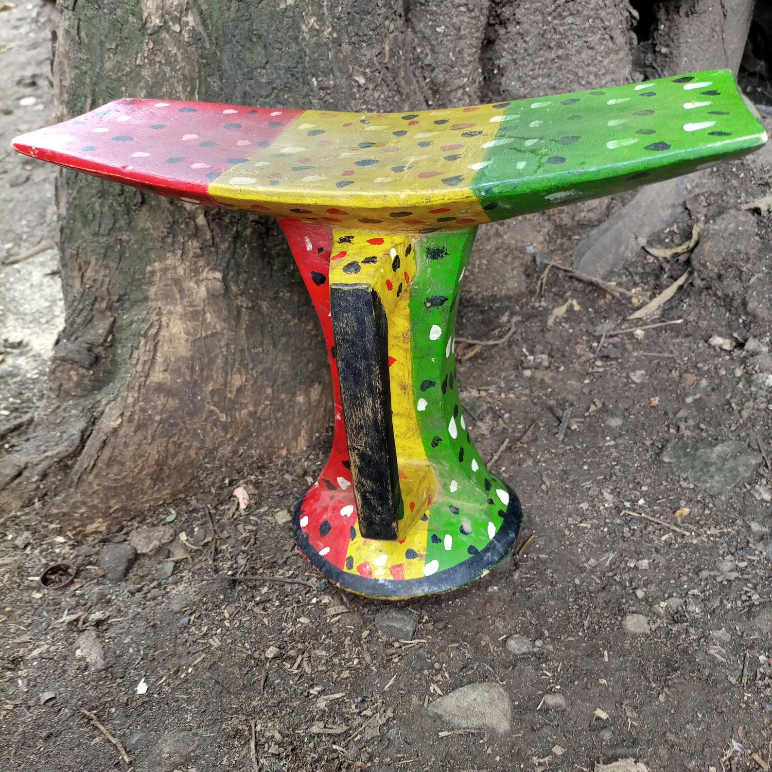 Vintage Turkana Pokot Stool Chair Headrest Antique Kenya African Rasta ...