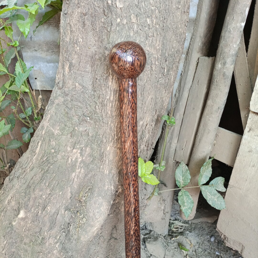 17-27IN Maasai Traditional Palmwood Talking Stick Original Handcarved U ...