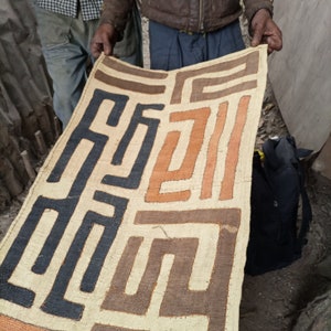 116x24 INCH Bakuba Tribe Original Clothes Textile Tapestry Kasai DRC ...