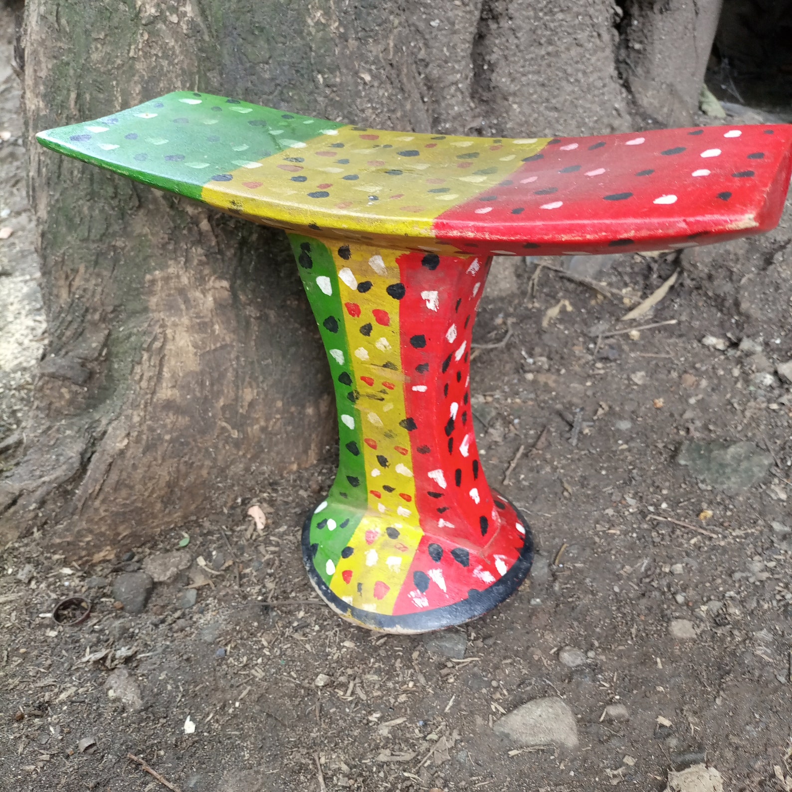Vintage Turkana Pokot Stool Chair Headrest Antique Kenya African Rasta ...