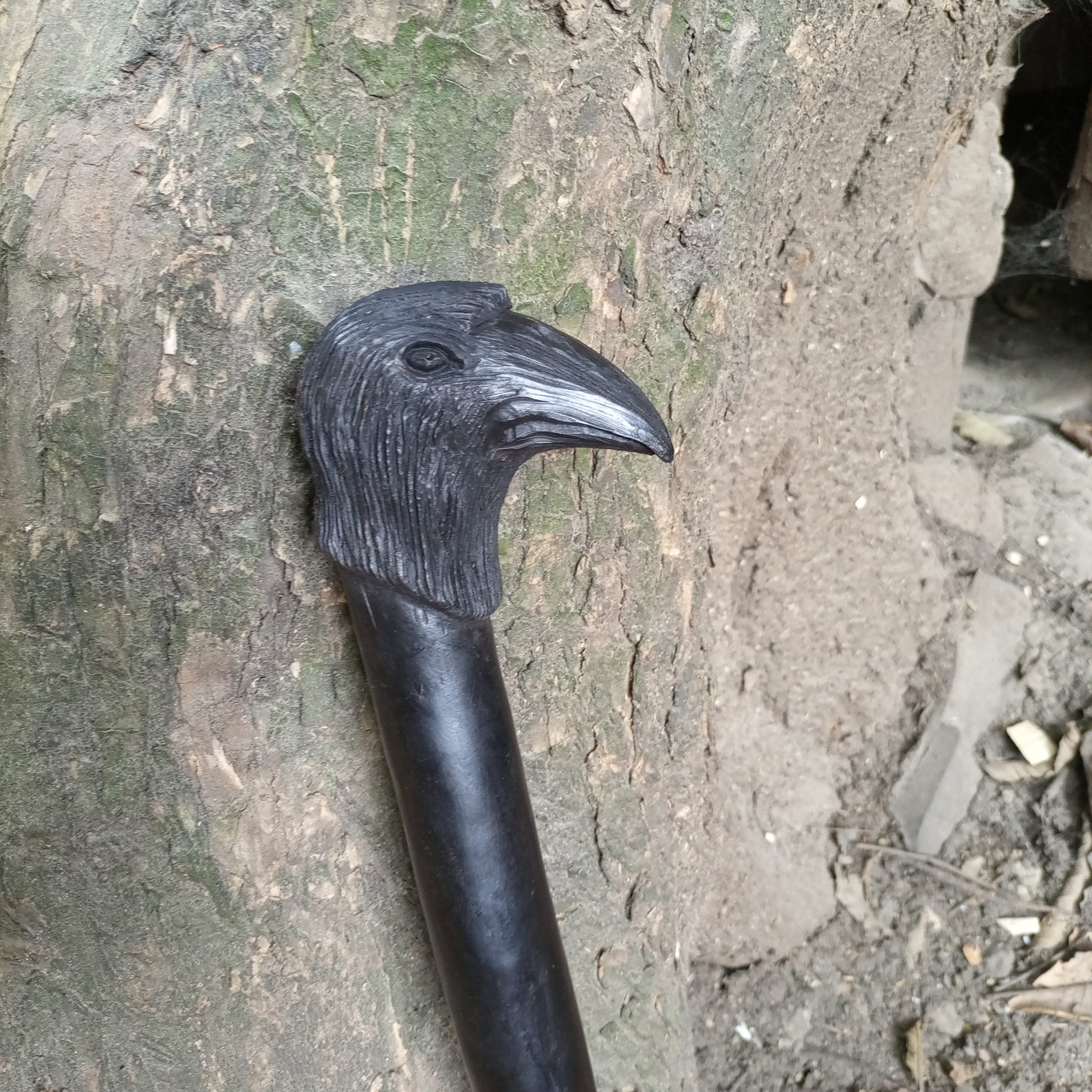 Maasai Bird Crow Traditional Ironwood Talking Stick Original Handcarved ...