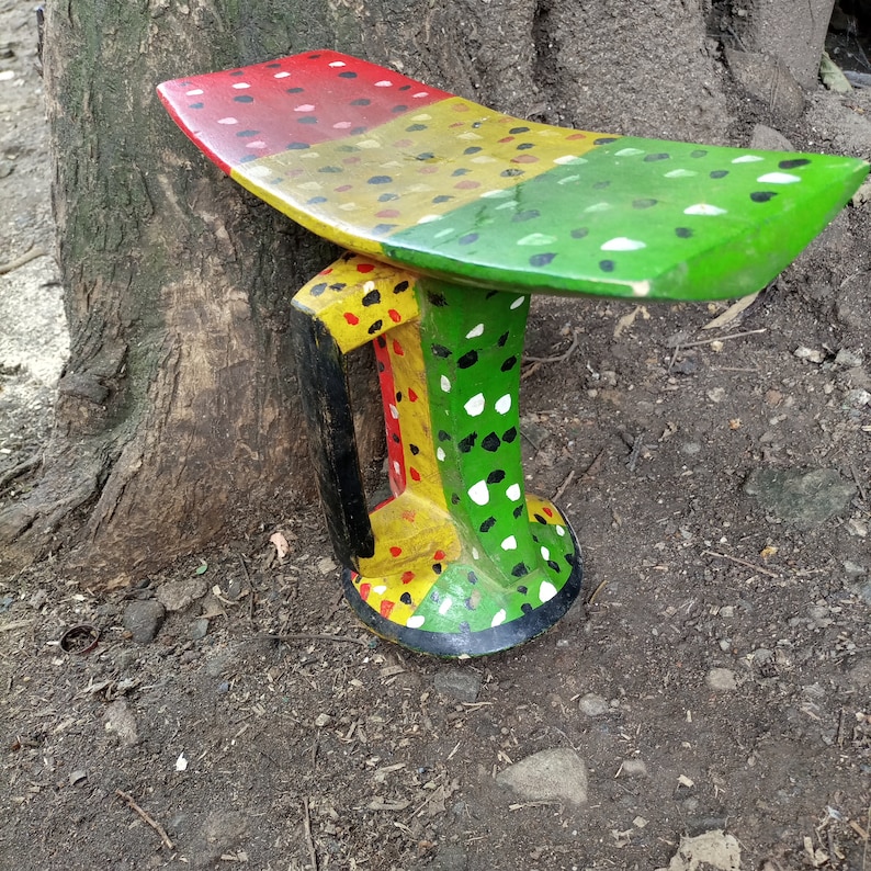 Vintage Turkana Pokot Stool Chair Headrest Antique Kenya African Rasta ...