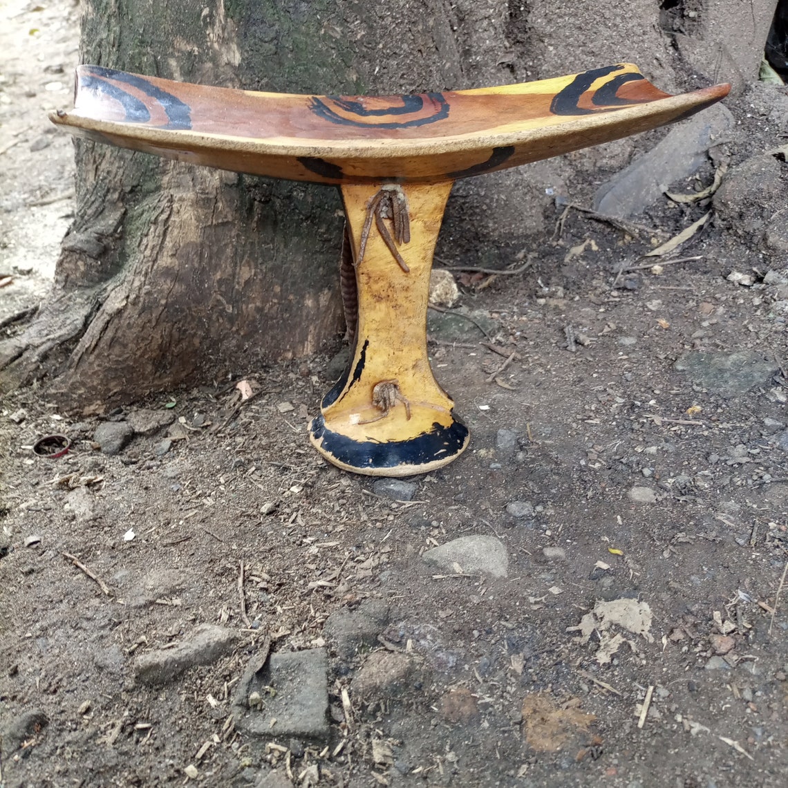 Vintage Turkana Wood Stool Chair Seat Headrest Kenya Africa - Etsy