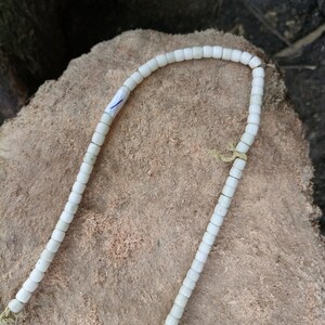 24IN Necklace Night Crow Bird Bone Beads & Sisel Lake Turkana ...