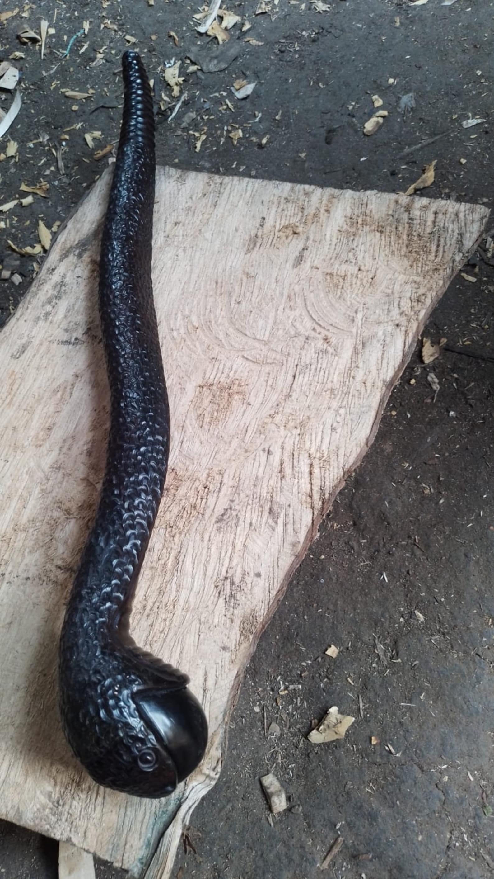 Traditional Rattlesnake Swallowing Egg Talking Stick Handcarved U Pik ...