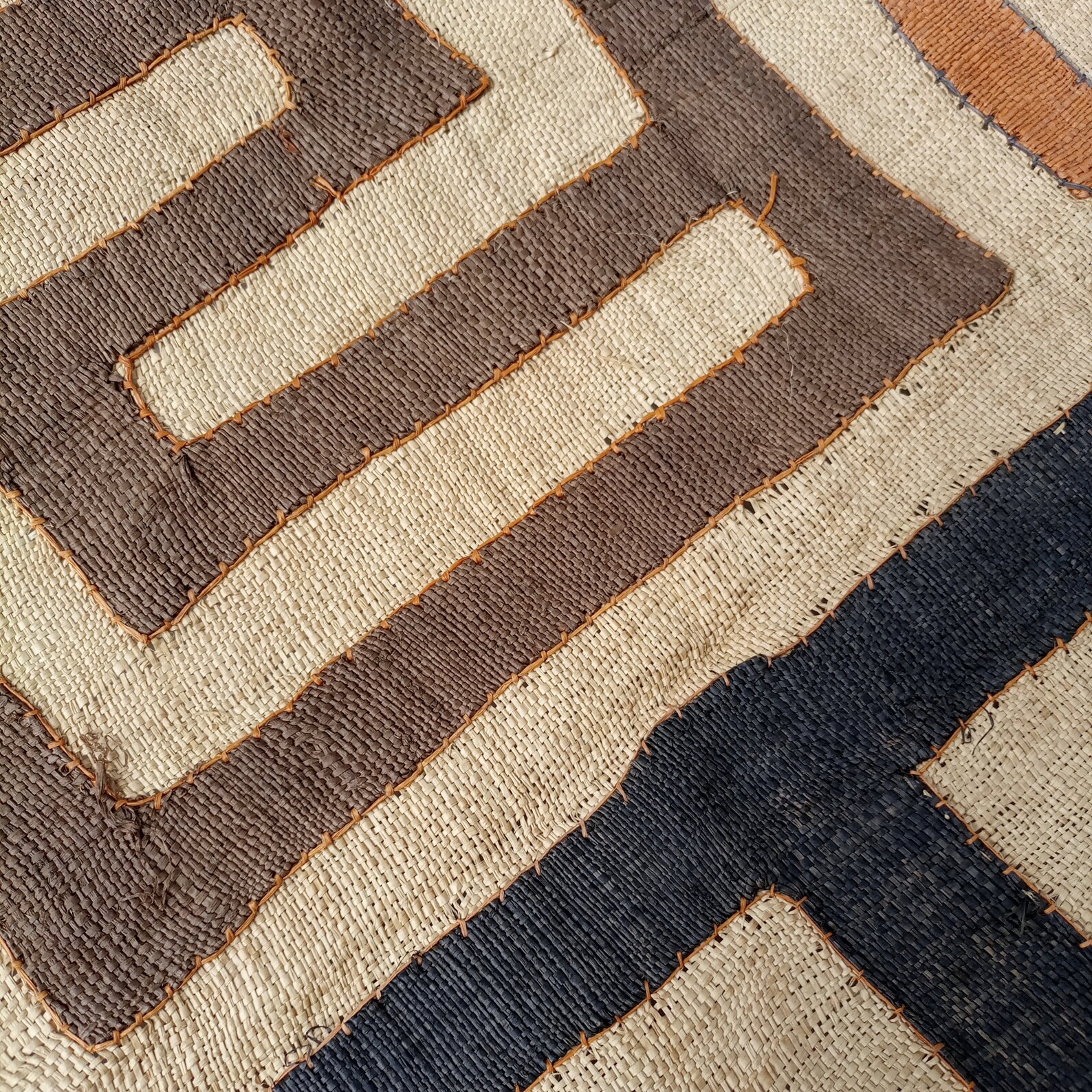 116x24 INCH Bakuba Tribe Original Clothes Textile Tapestry Kasai DRC ...