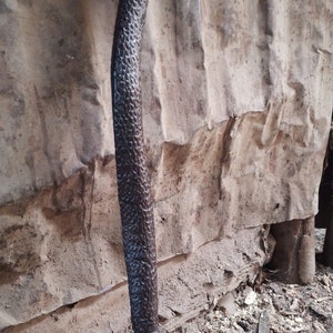 Traditional Rattlesnake Swallowing Egg Talking Stick Handcarved U Pik ...