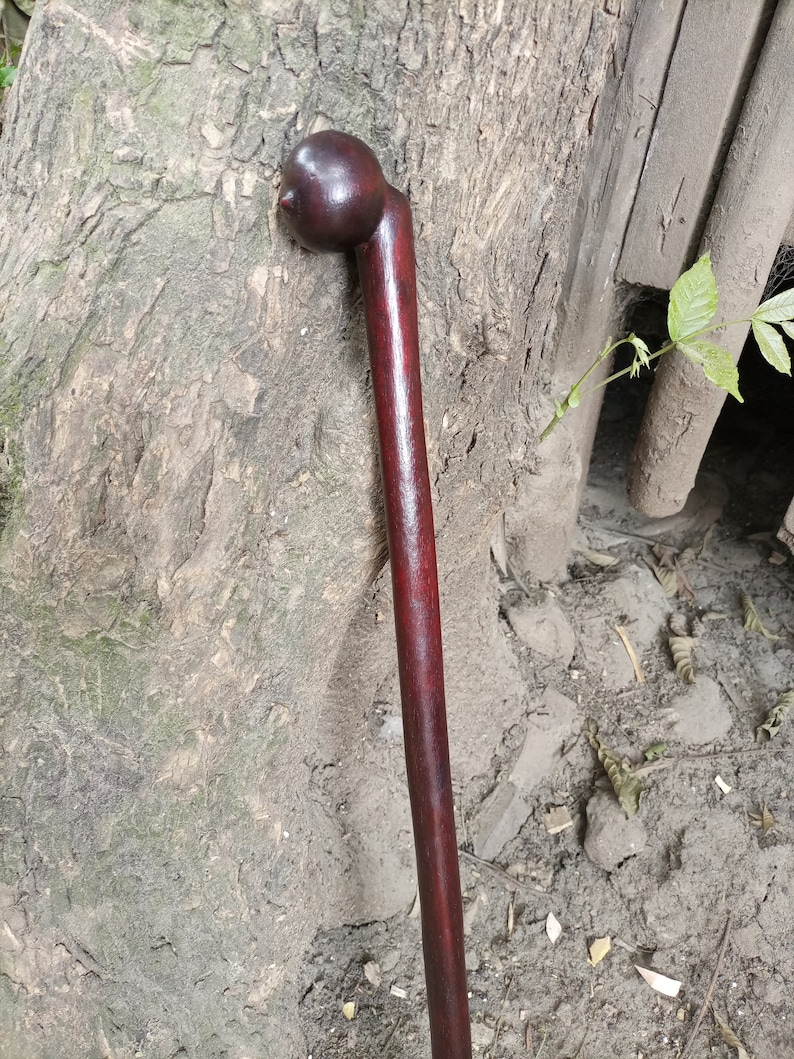 1.5IN Maasai Traditional Mahogany Talking Stick Original Handcarved U ...