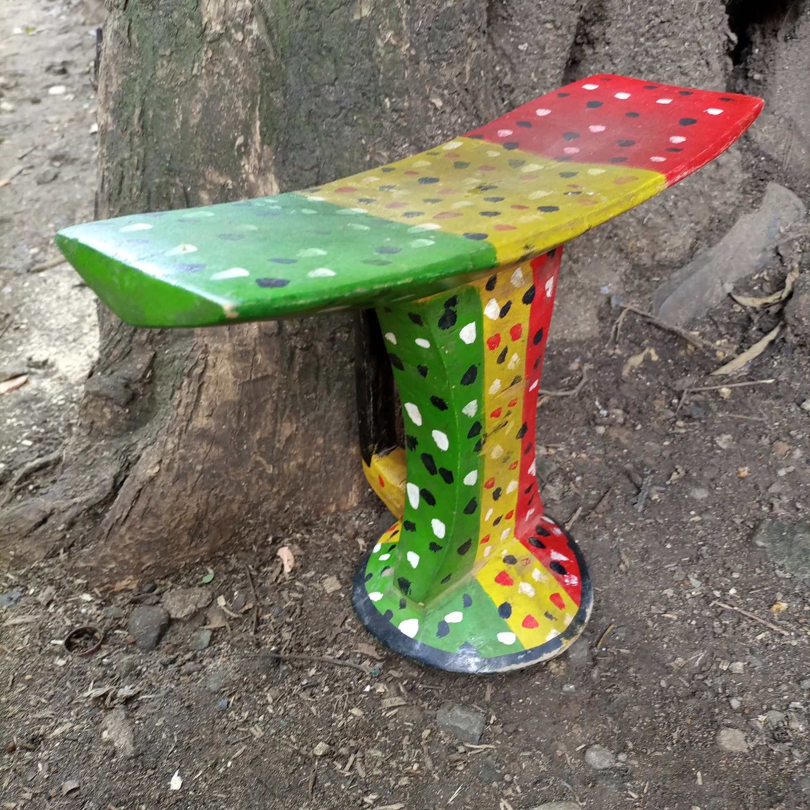 Vintage Turkana Pokot Stool Chair Headrest Antique Kenya African Rasta ...