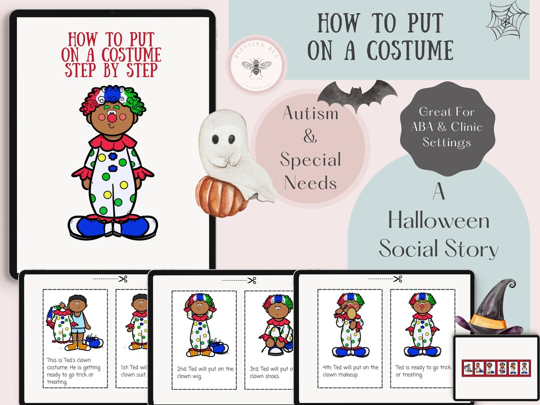 How to Put on a Costume Social Story Autism - Etsy UK