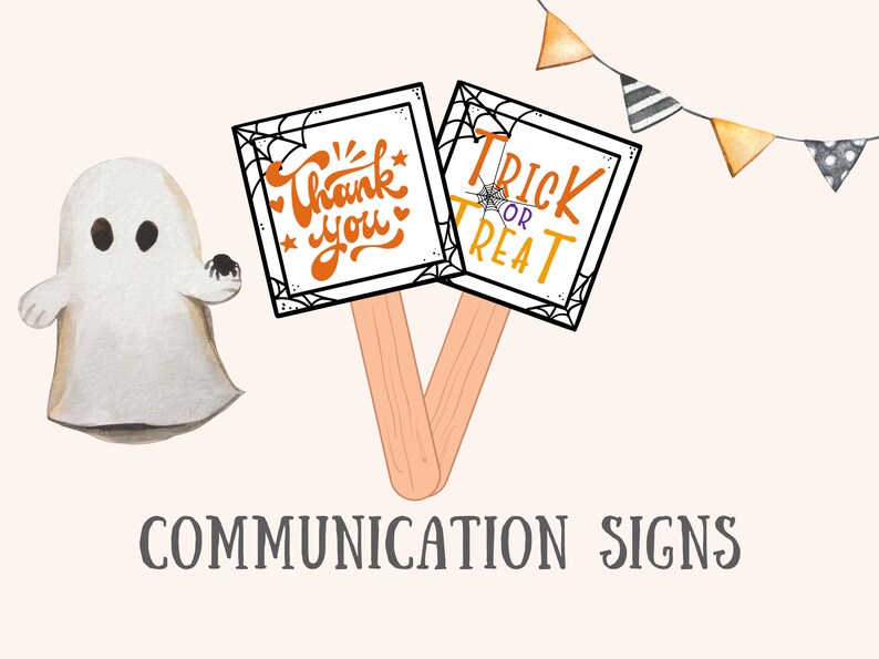 Halloween Essentials PECS Communication Bracelets Trick or Treat Sign ...