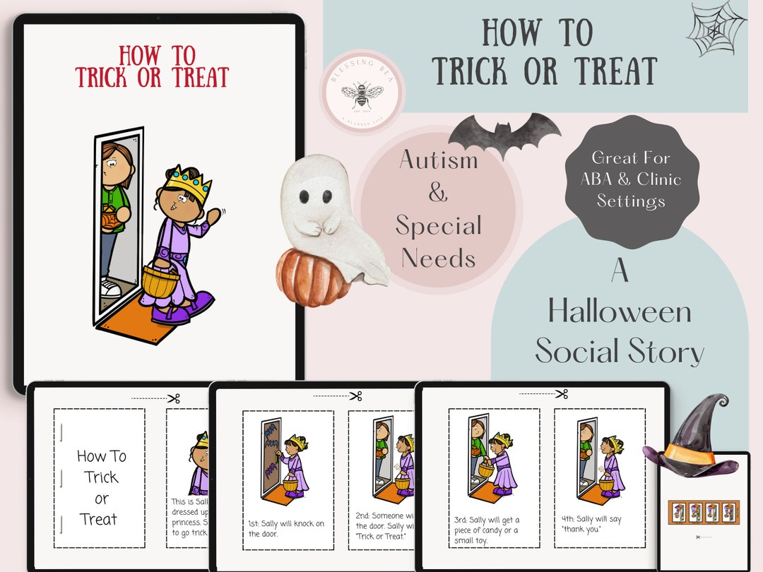 How to Trick or Treat Social Story Autism - Etsy