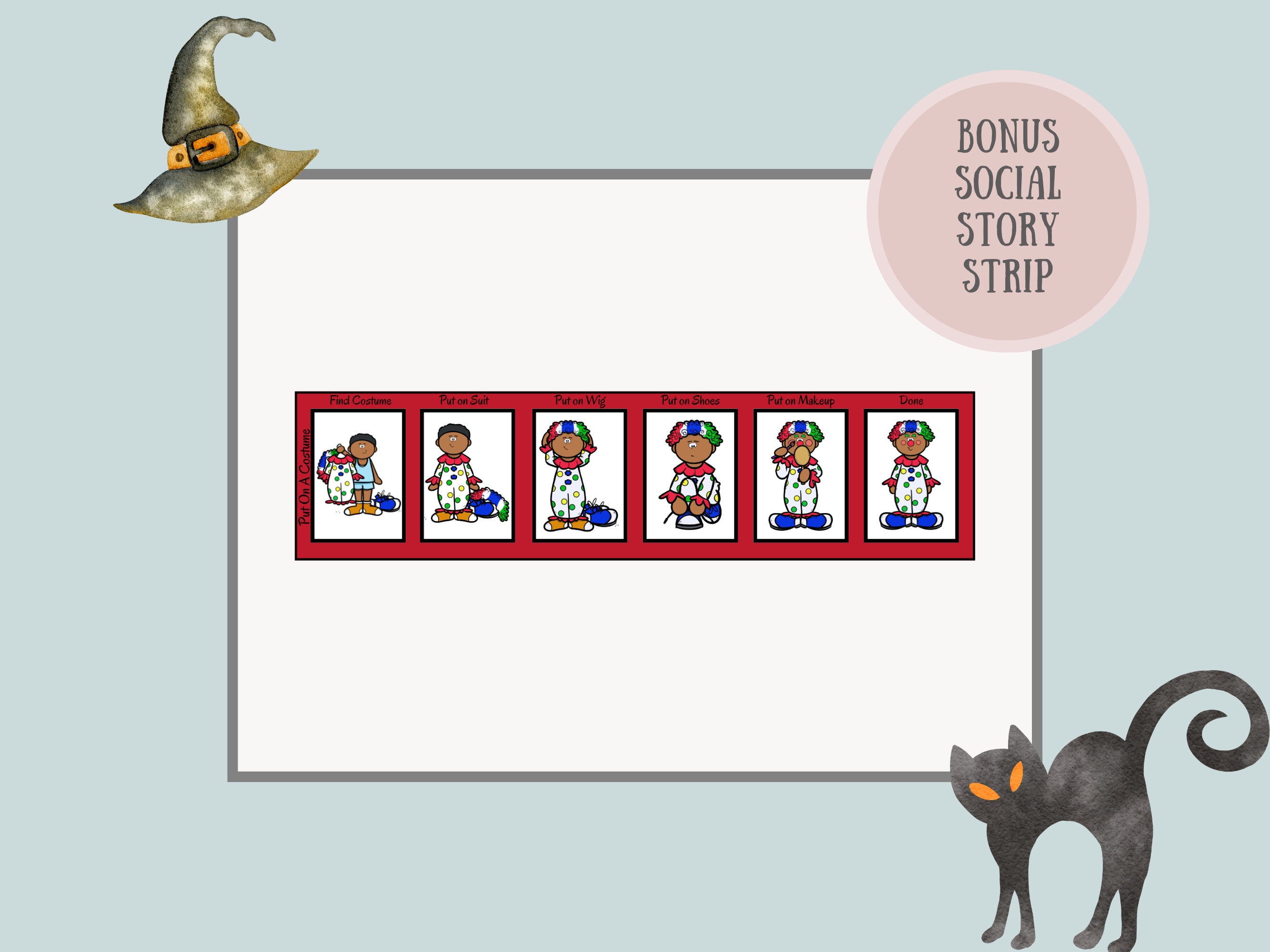 How to Put on a Costume Social Story Autism - Etsy