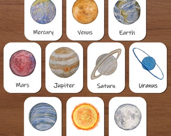 3-part Cards: the Solar System printable PDF - Etsy Canada