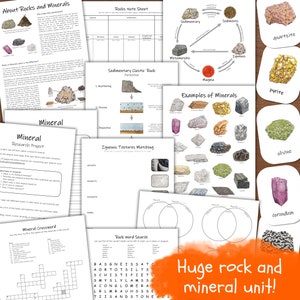Rocks & Minerals Unit: Earth Science Lessons and Printables! Geology ...