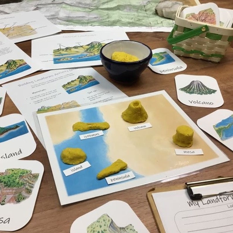 Landforms & Waterbodies Bundle: Homeschool Geography Activities (PDF ...