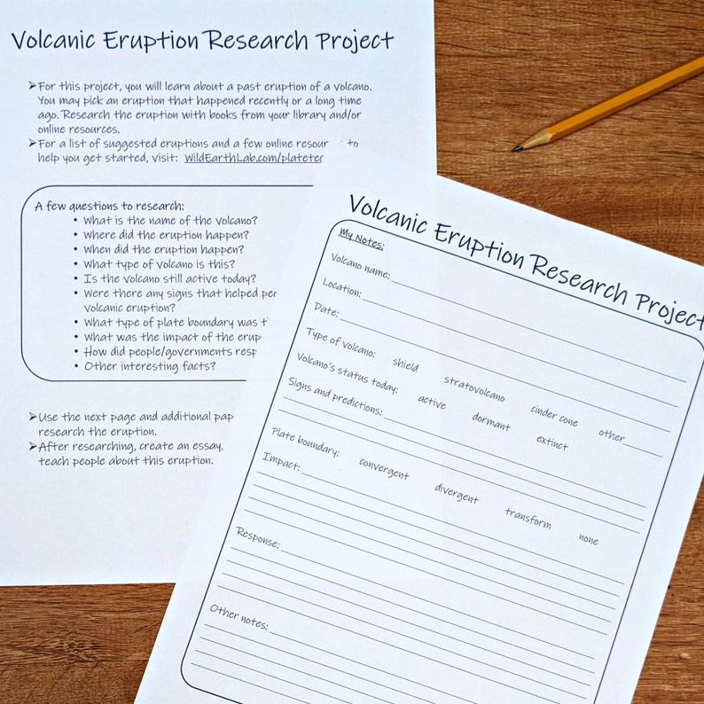 Volcano Mini Study: Earth Science Curriculum, Volcanoes Lesson Plan ...