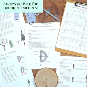 Math in the Forest Unit: Outdoor Applied Math Activities! Pi, Angles ...