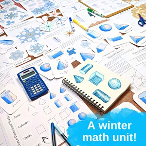 Winter Geometry Unit: Snowflakes, Symmetry, 3D Shapes (PDF) - Etsy