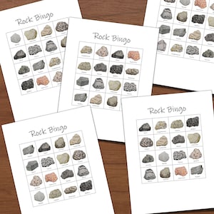 Rocks Bingo Game: Classroom Rock ID Activity, 25 Cards (PDF Download ...